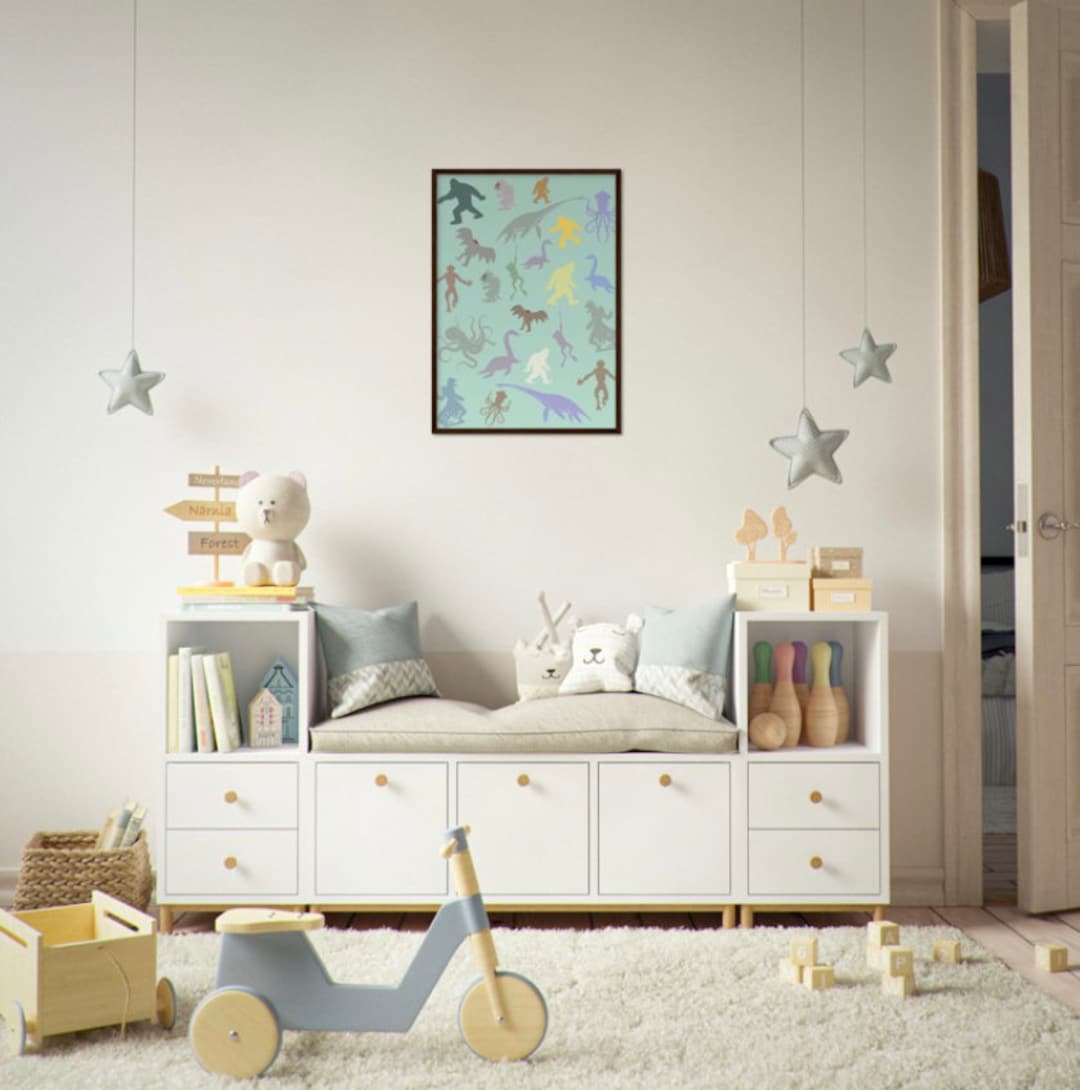 Cryptid Poster, Cryptozoology Home Decor, Cryptid Nursery Print ...