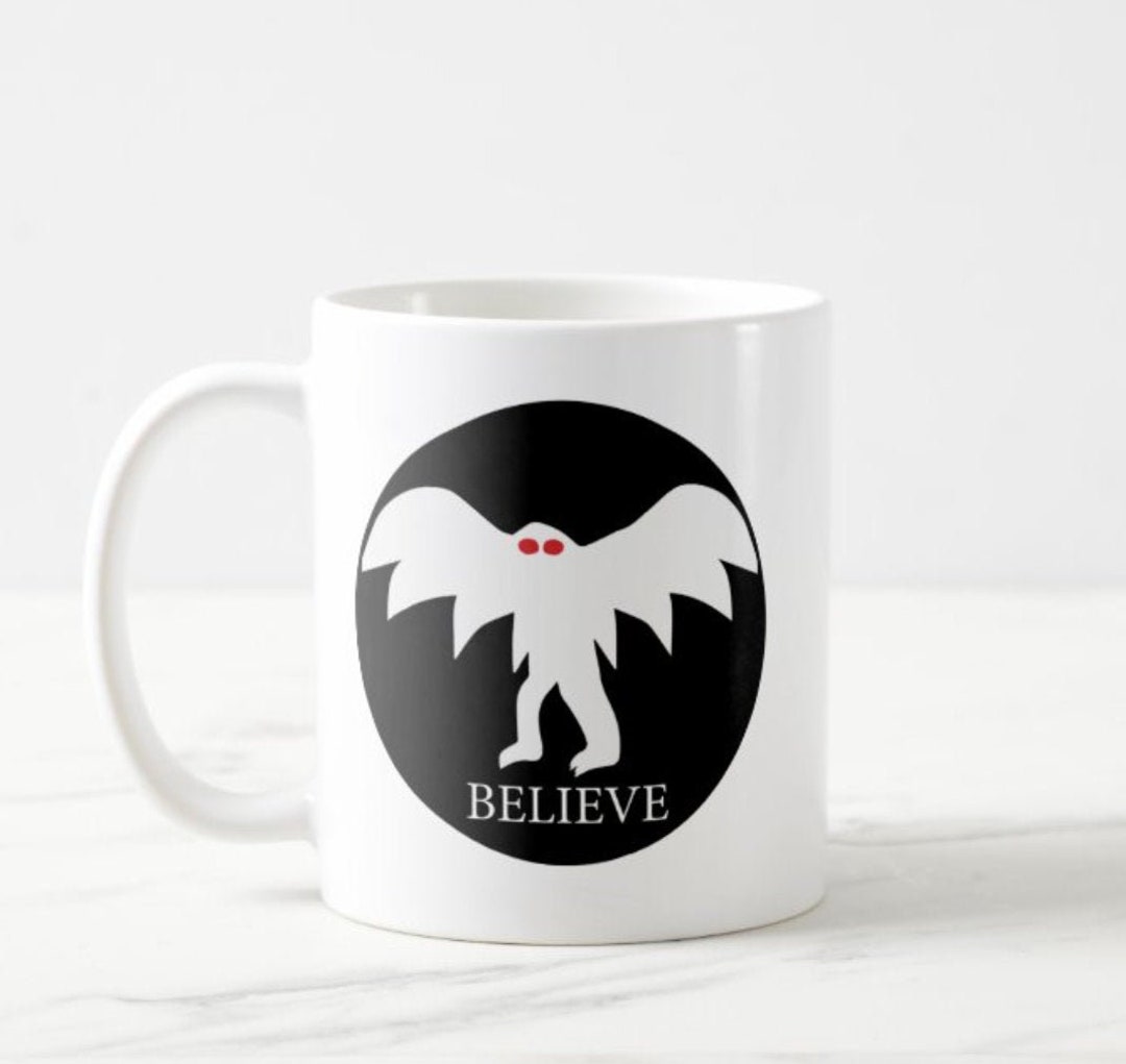 Mothman Mug - Mothman Fan Coffee Cup 'believe', Cryptid Gift, Gift for ...