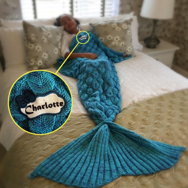 Mermaid Tail Blanket Green - Etsy UK