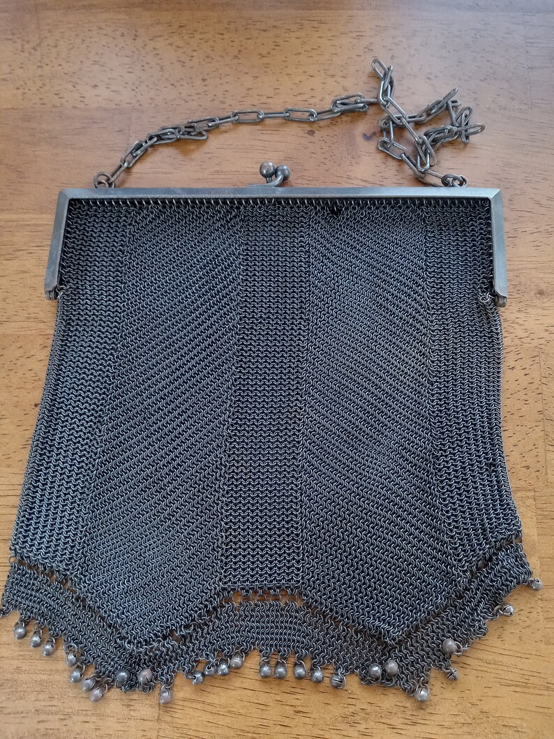 Vintage Black Metal Chainmail Purse Whiting & Davis Style - Etsy