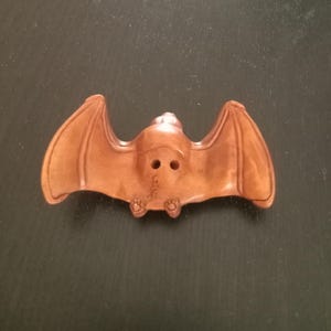 Large Vintage Carved Wooden Bat Netsuke Bead Figurine - Etsy