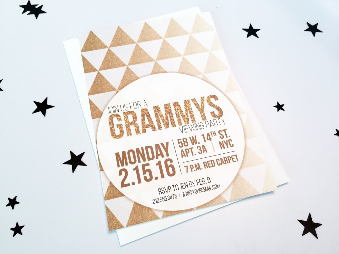 Grammys Viewing Party Invitations - Etsy
