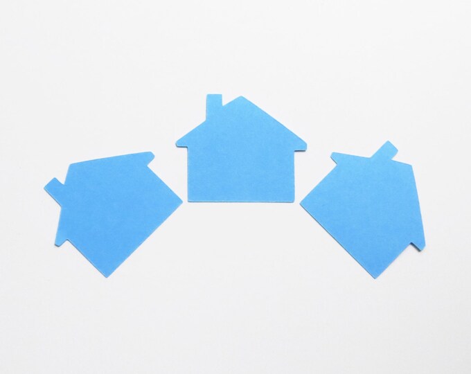 Blue House Die Cuts - 1-3