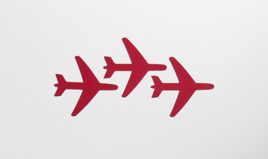 Red Airplane Die Cuts 1-3 Inch Diecuts Choose Your Color/colors ...