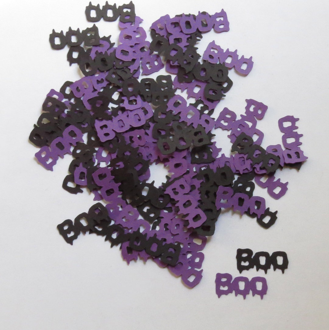 Purple and Black Boo Confetti 100 Ct 1 Inch Choose - Etsy