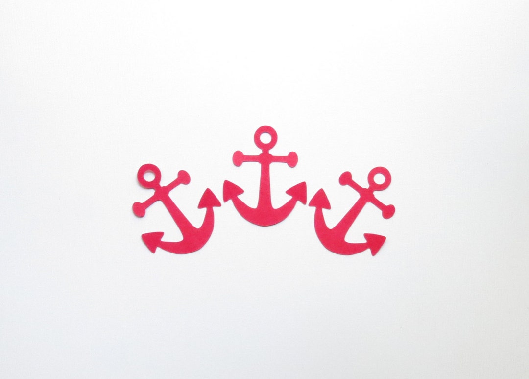 Bright Red Anchor Die Cuts 1-3 Inch Choose Your Color/colors Diecuts ...