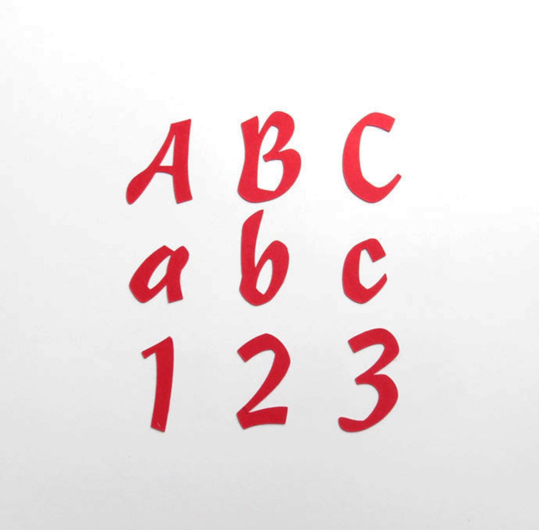 Custom Die Cut Letters 1.5-4 Inch Choose Your Color/colors Alphabet ...