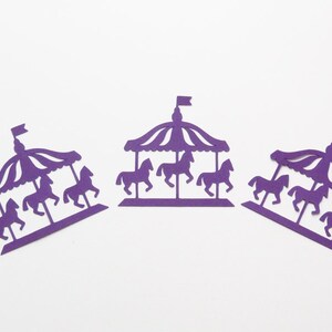 Purple Carousel Die Cuts - 2-4" Inch Choose Your Color/colors Diecut ...