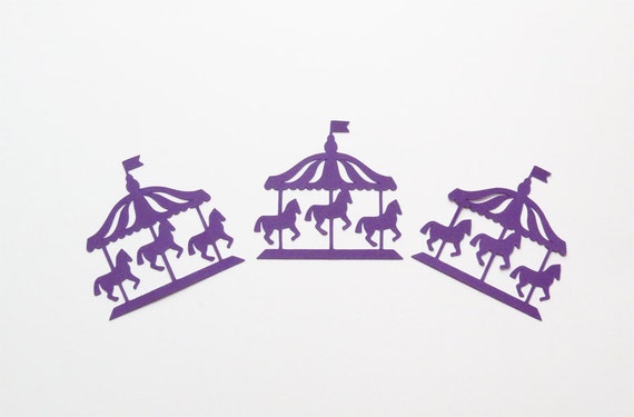 Purple Carousel Die Cuts 2-4 Inch Choose Your - Etsy
