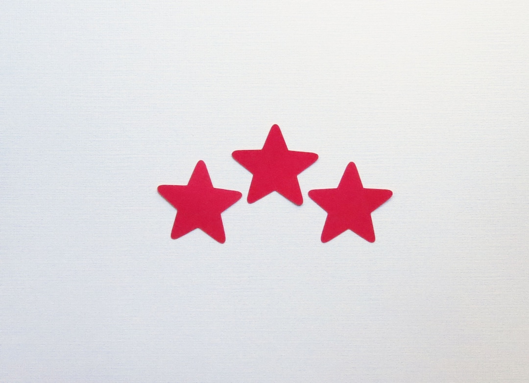 Red Star Die Cuts 1-3 Inch Choose Your Color/colors - Etsy