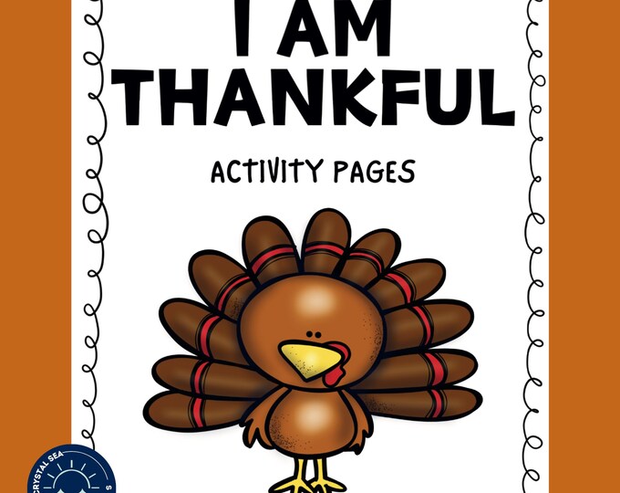 I Am Thankful Activity Pages - Etsy