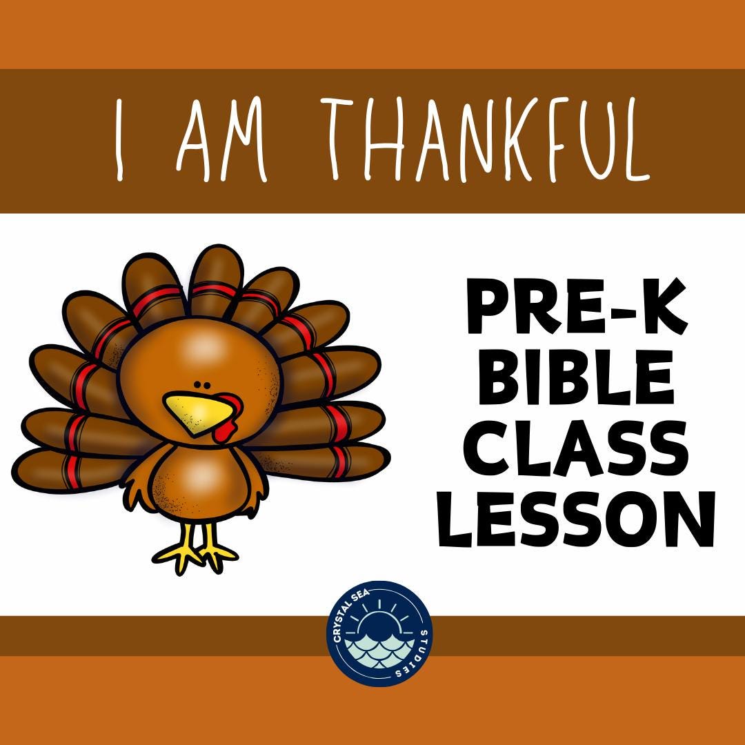 Preschool Bible Class Lesson: I Am Thankful - Etsy