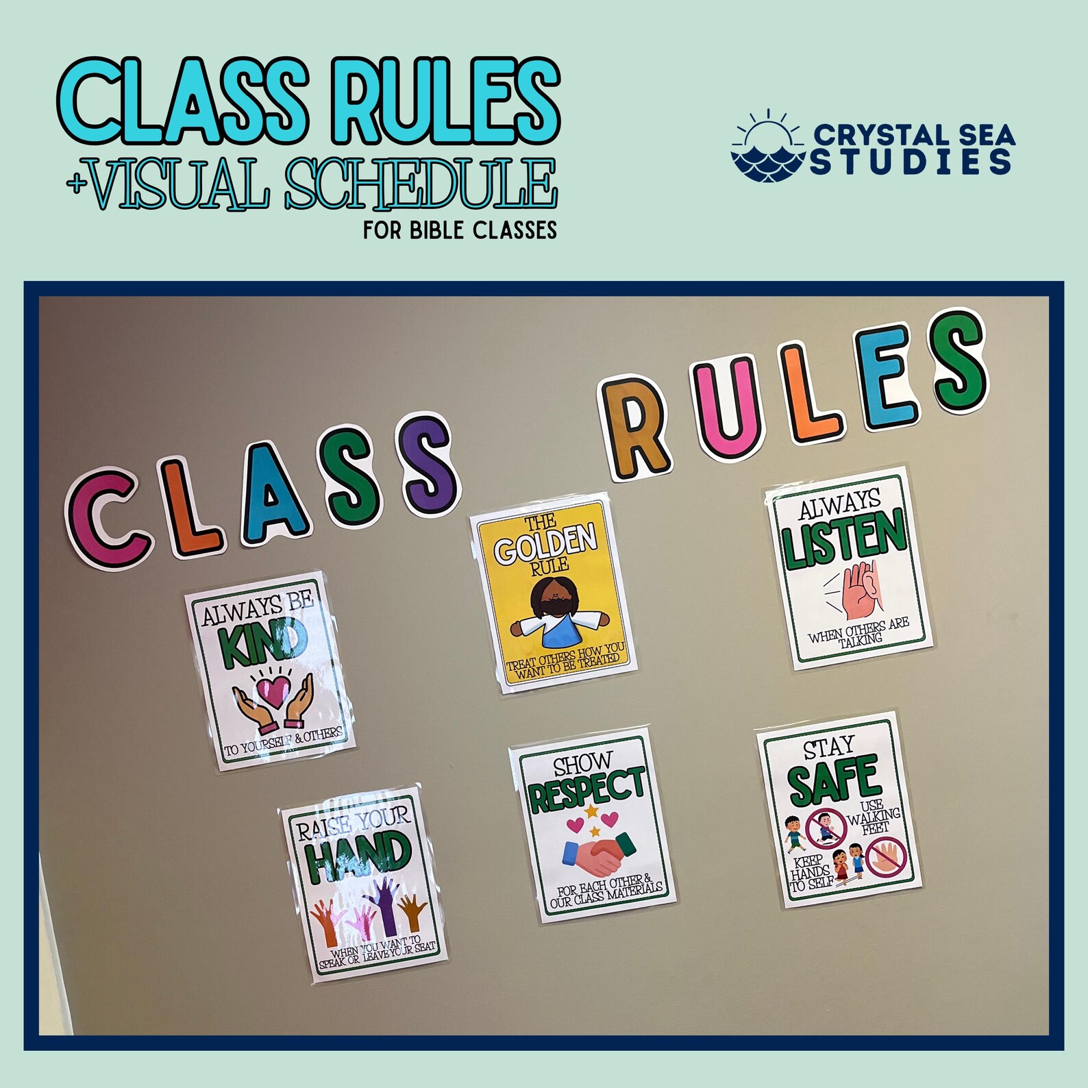 Bible Class Rules & Visual Schedule - Etsy