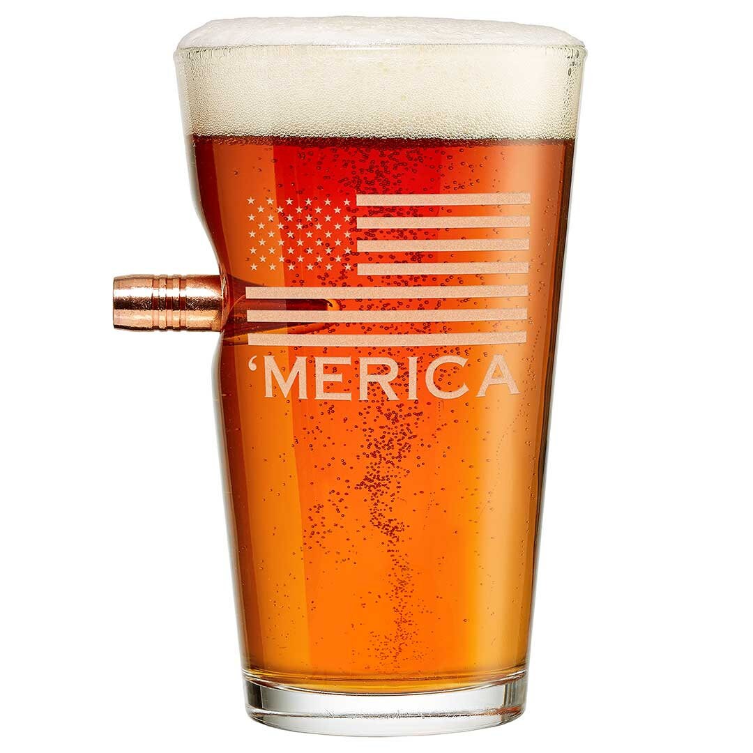 Benshot 'merica Bullet Pint Glass - Etsy