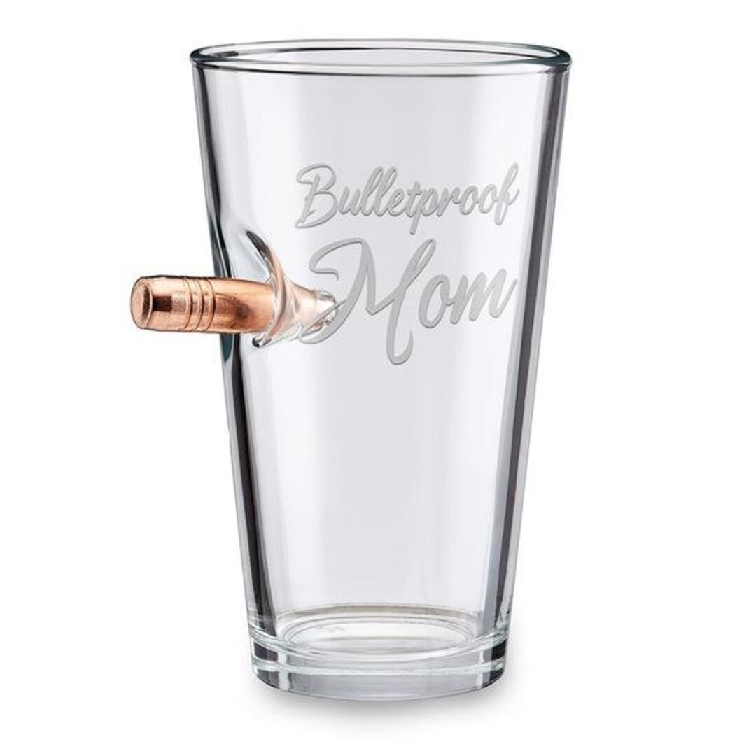 Benshot Bulletproof Mom Bullet Pint Glass - Etsy