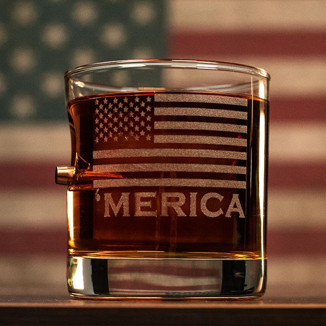 Benshot 'merica Bullet Rocks Glass - Etsy
