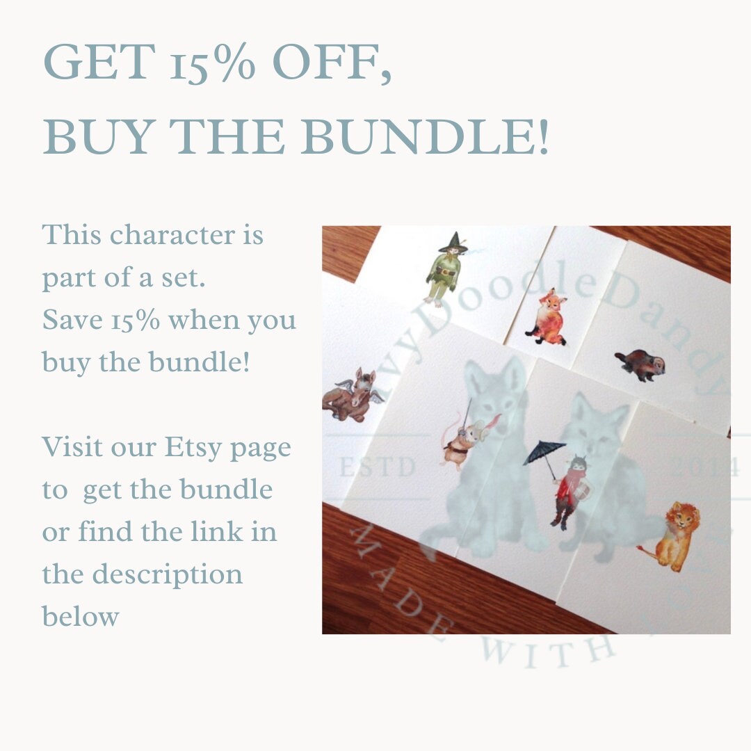 DIGITAL DOWNLOAD, Mr. Fox, Baby Narnia Watercolor Paintings - Etsy