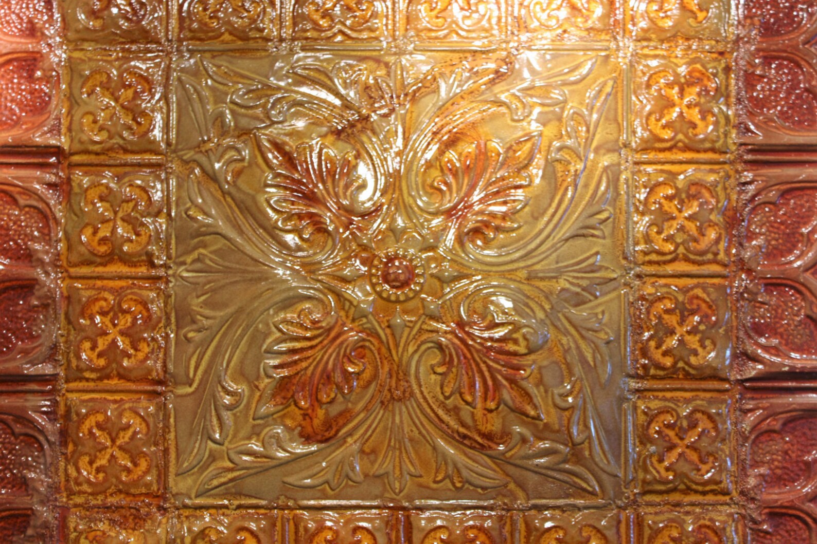 Rare Arts&crafts William Morris Ruskin Vintage 4'x4' Over Sized Huge ...