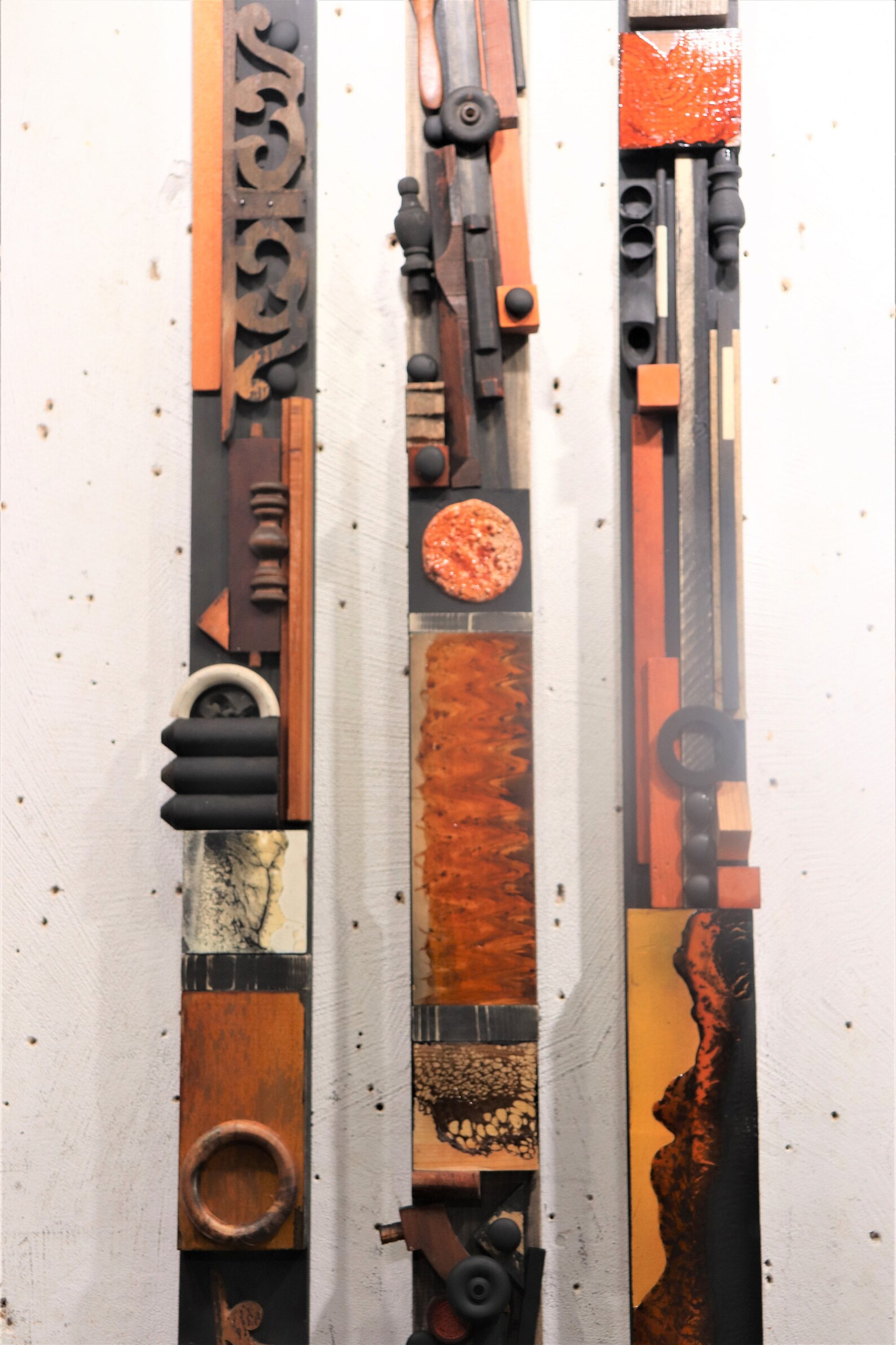 Modern Abstract All Black Wood Decor Mid Century Assemblage 5 - Etsy