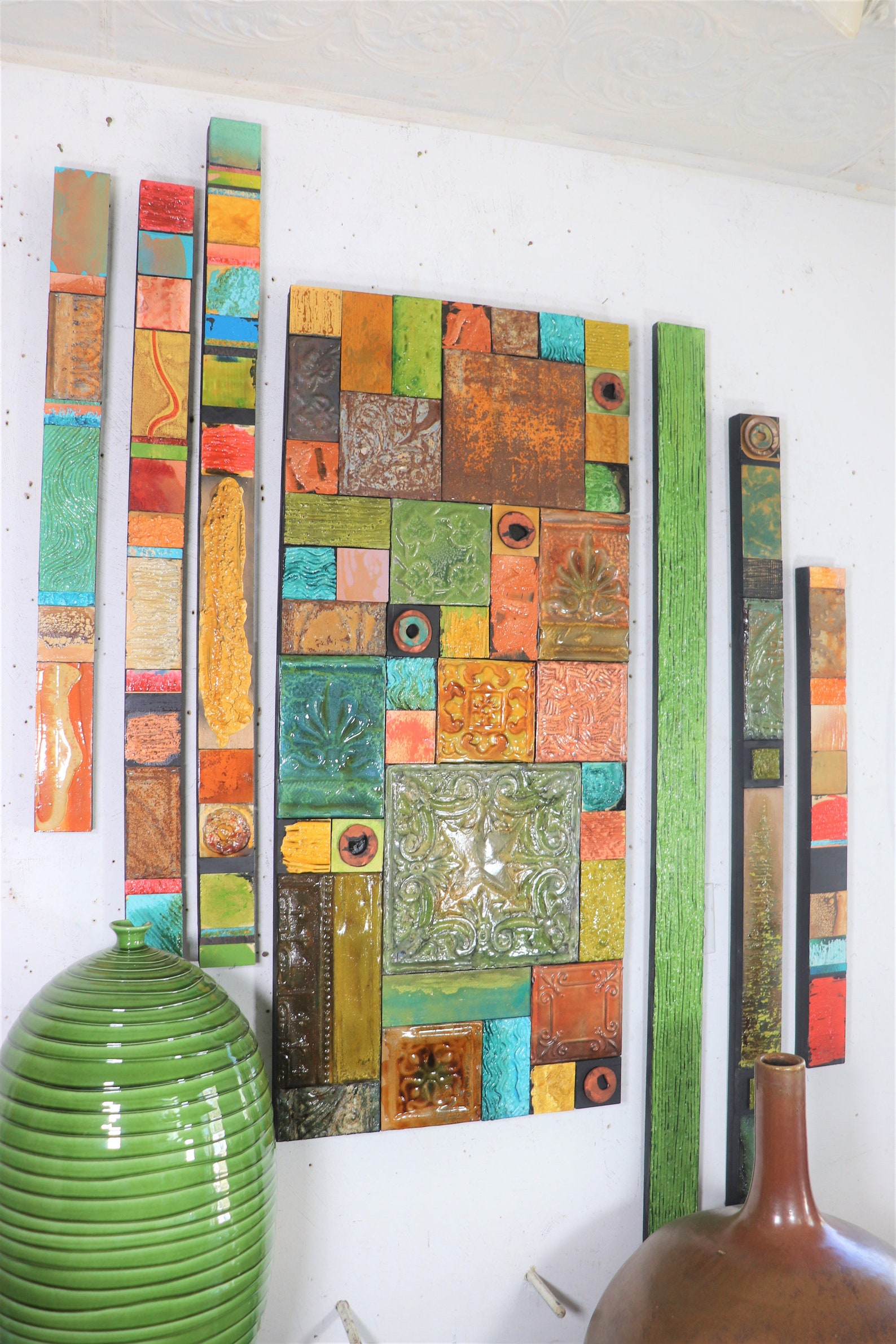 Colorful Story Sticks Totem Modern Contempory Home Garden - Etsy