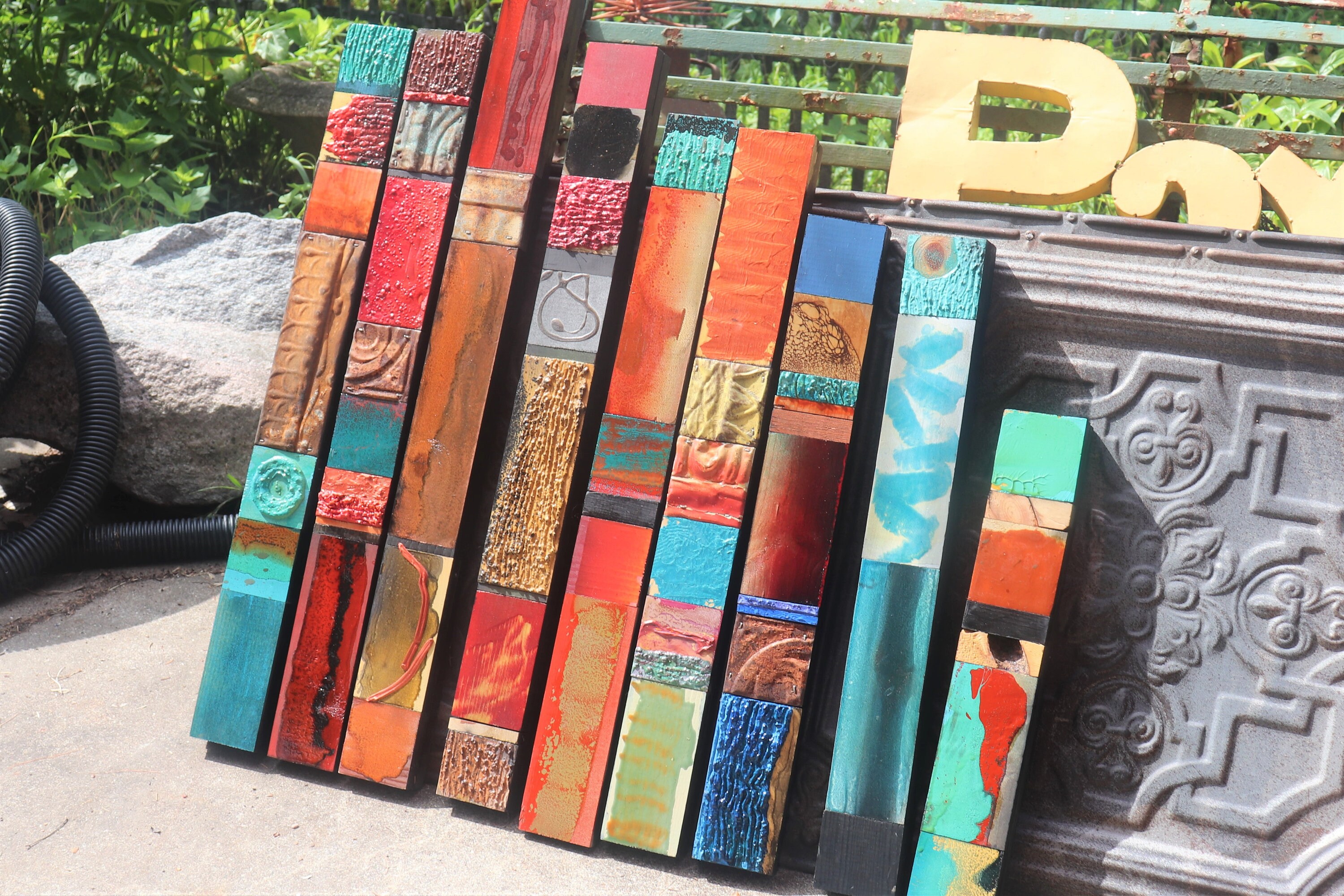 Bright Mixed Media Assemblage Moroccan Mid Eastern Rugs - Etsy