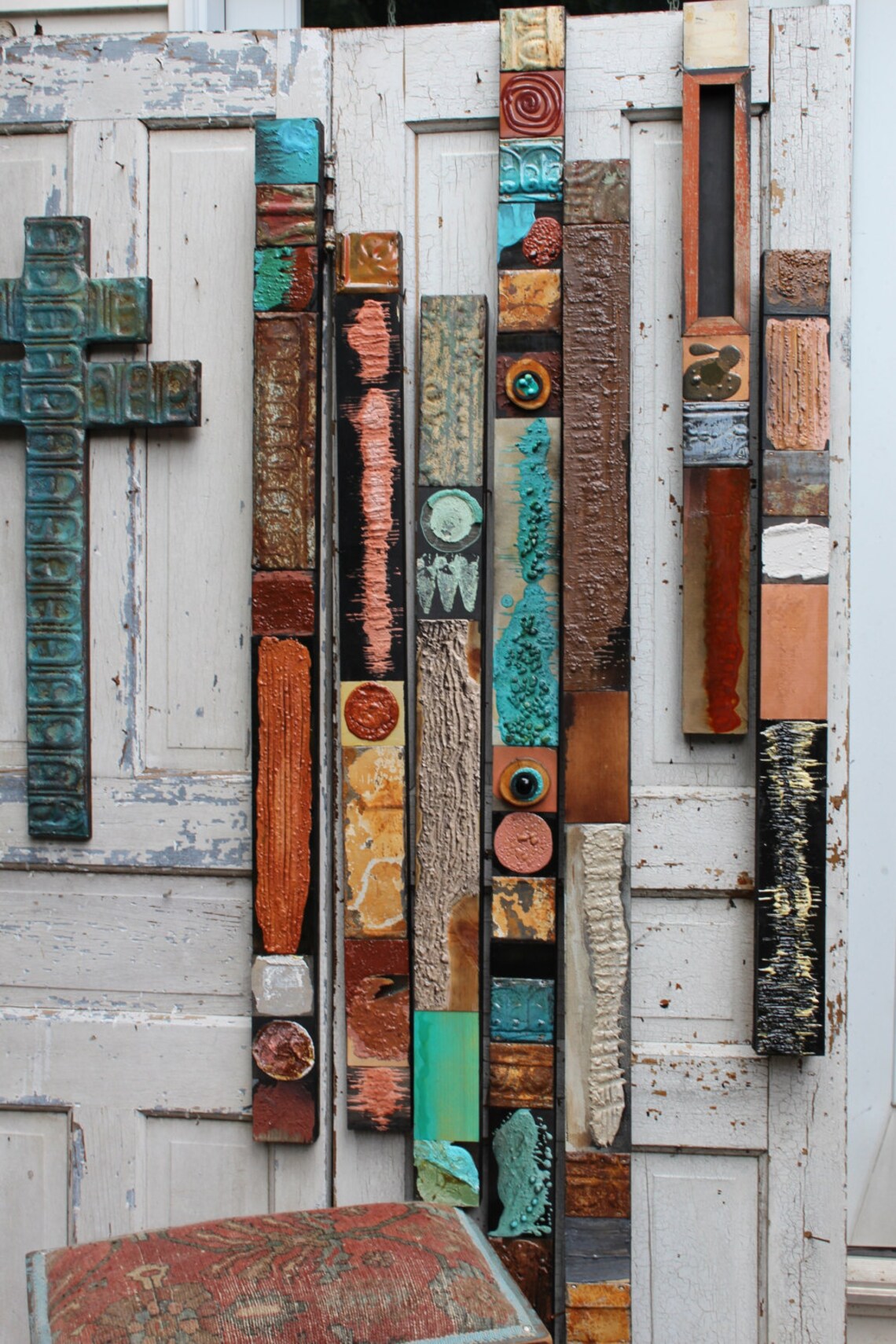 Turquoise Native American Indian Style Tin Wall Grouping. - Etsy