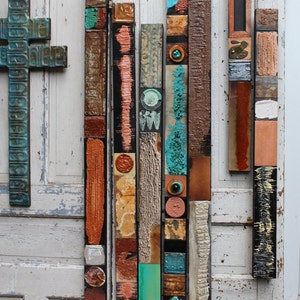 Turquoise Native American Indian Style Tin Wall Grouping. Mid-century ...