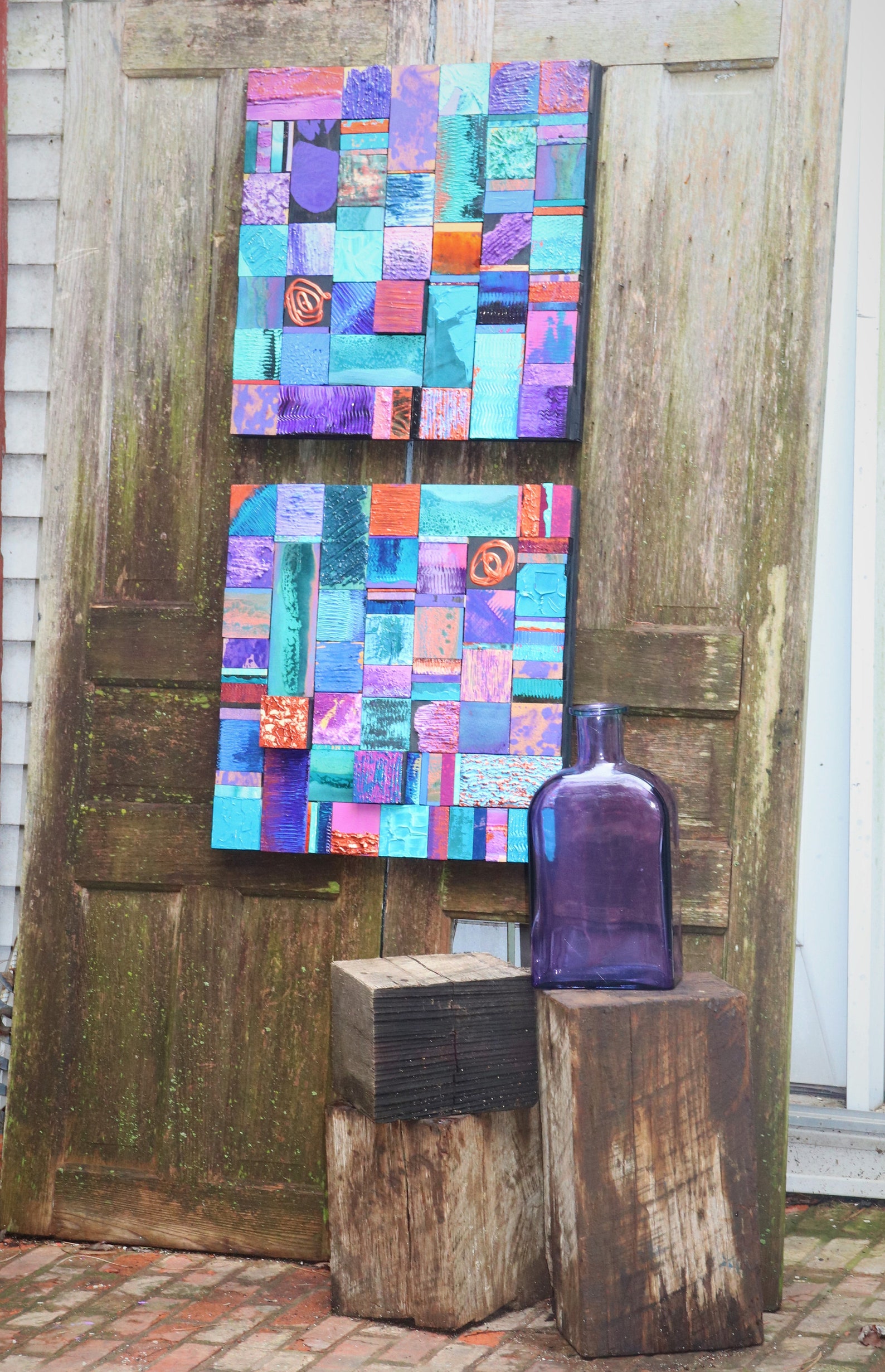 Large Rich Custom Metallic Lilac Sky Blue Violet Purple Lover Abstract ...