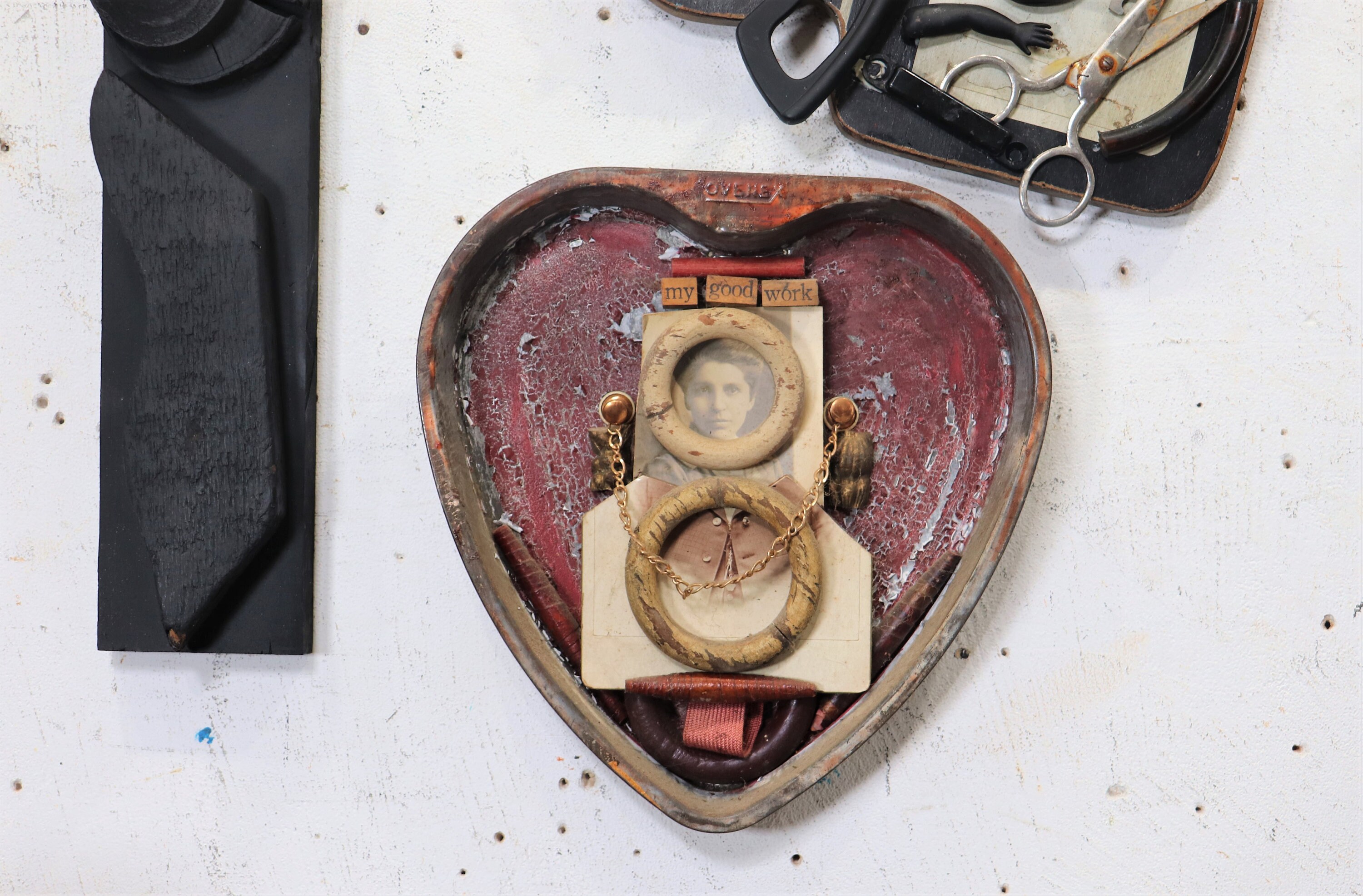 Play on Altered Found Object Collage Vintage Musical Instruments Violin ...