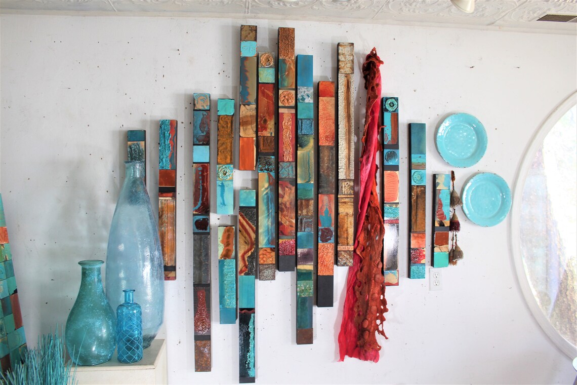 6 Pi. Set of Roaring Reds Art Deco Fine Art Sticks Best - Etsy