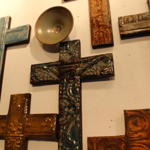 Tin Cross - Etsy