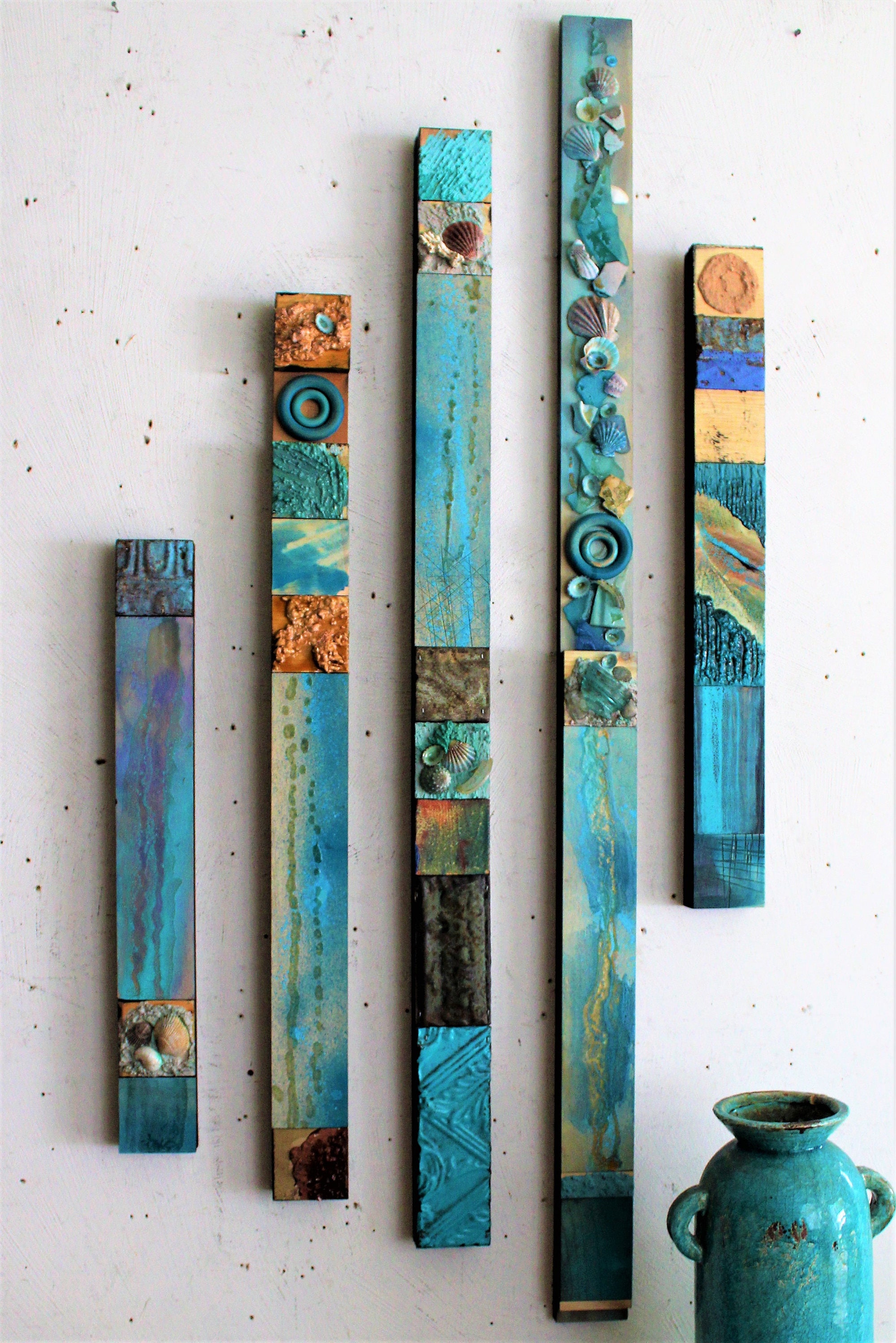 Turquoise Blue Sky Soul Totems Beach Ocean Lover Glazed Tin Ceiling ...