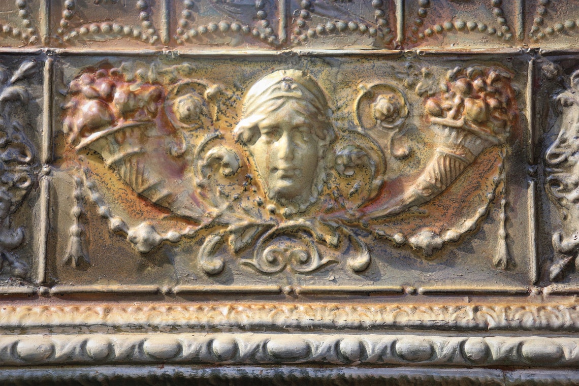 Very Rare Orig. Chicago Relief Sculpture Antique Goddess Cornucopia Art ...