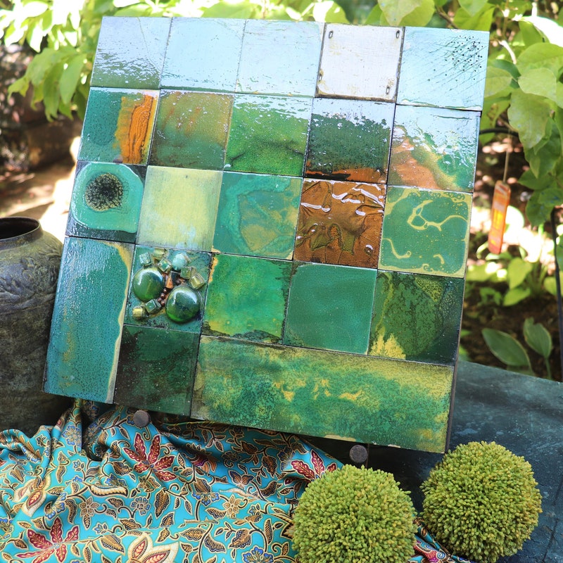 Raku Tiles - Etsy