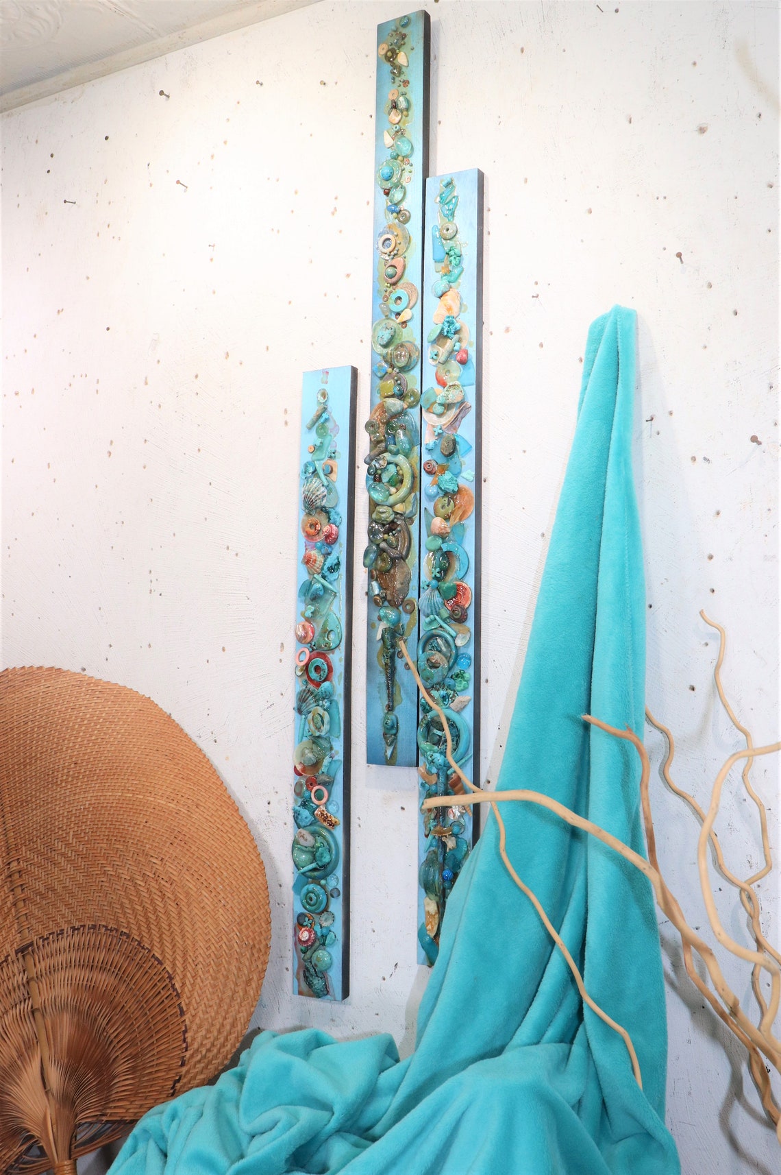 Organic Found Object Abstract Art Decor Panels Totem Pole - Etsy