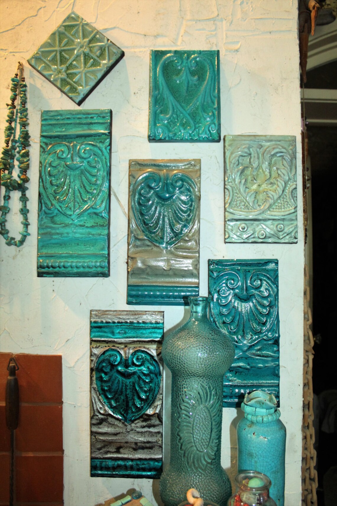 Turquoise LOVE Antique Victorian Edwardian-gothic Vintage Tin Tile ...