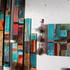 Apache Red Totems Over Sized Large Relief Metal Wood Wall Texture ...