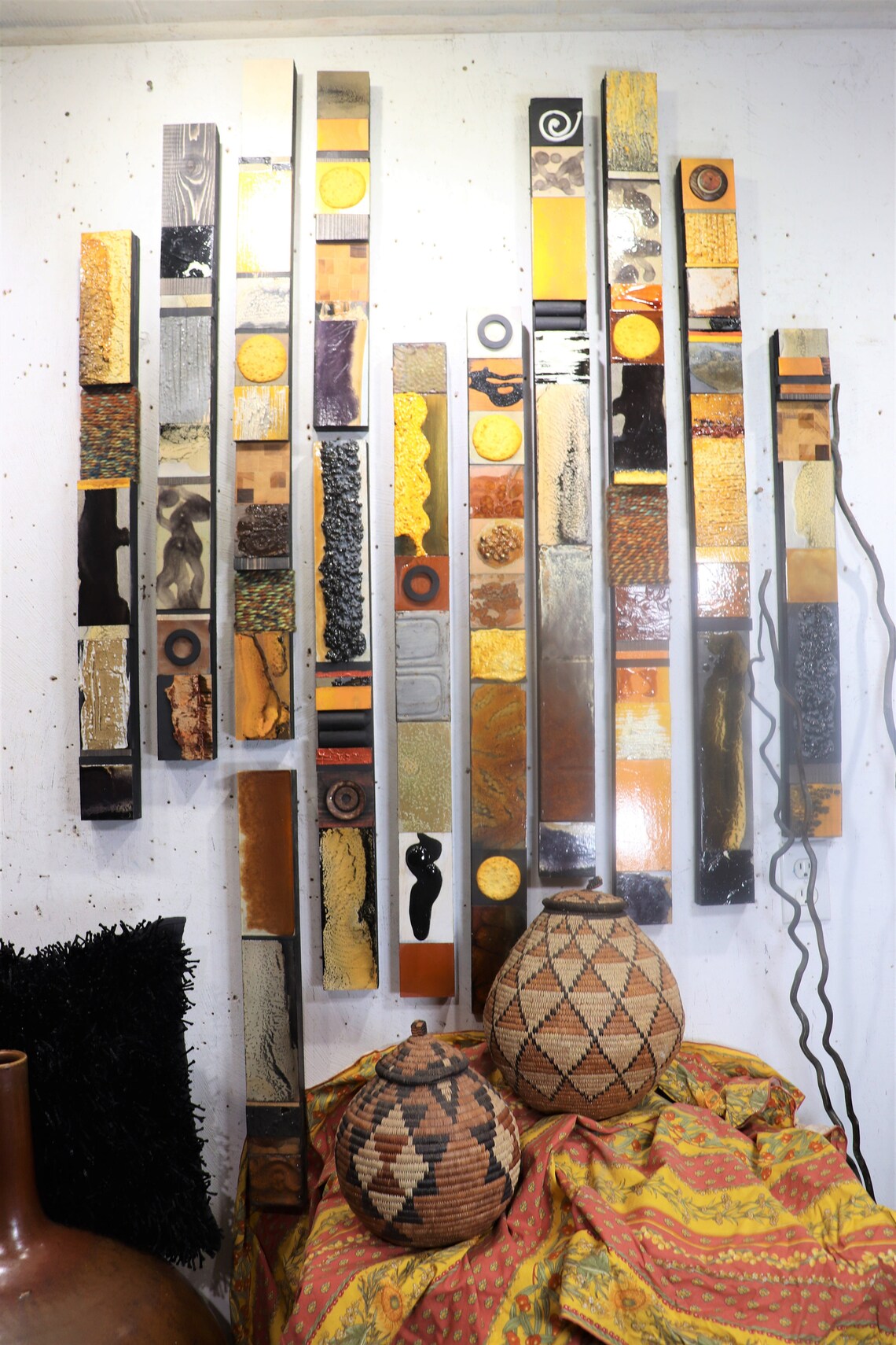 Of Africa Trendy Modern Tribal Decor Wood Metal Totems Buy - Etsy