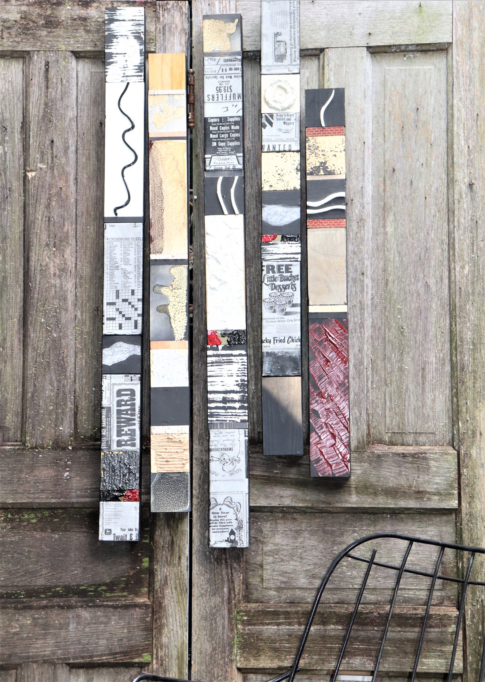 Rustic Upcycled Found Object Ultramodern 50s Vintage Distressed ...