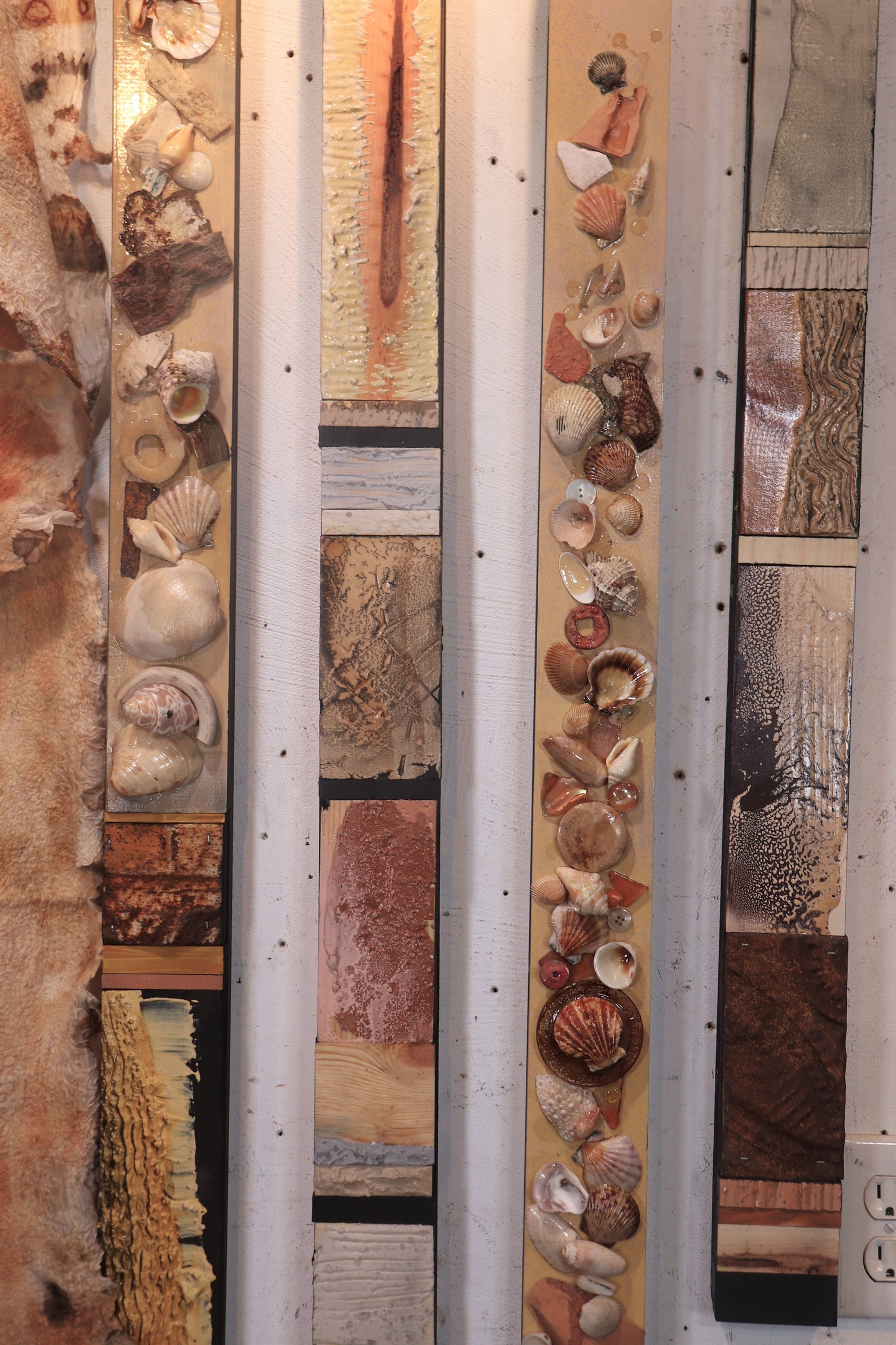 Seashell Art Collages Island Sandy Seashore Neutral Whites Big | Etsy