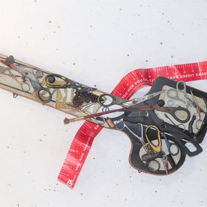 Vintage Wood Scissors Trade Sign Found Object Collage Art. cutoff LOVE ...