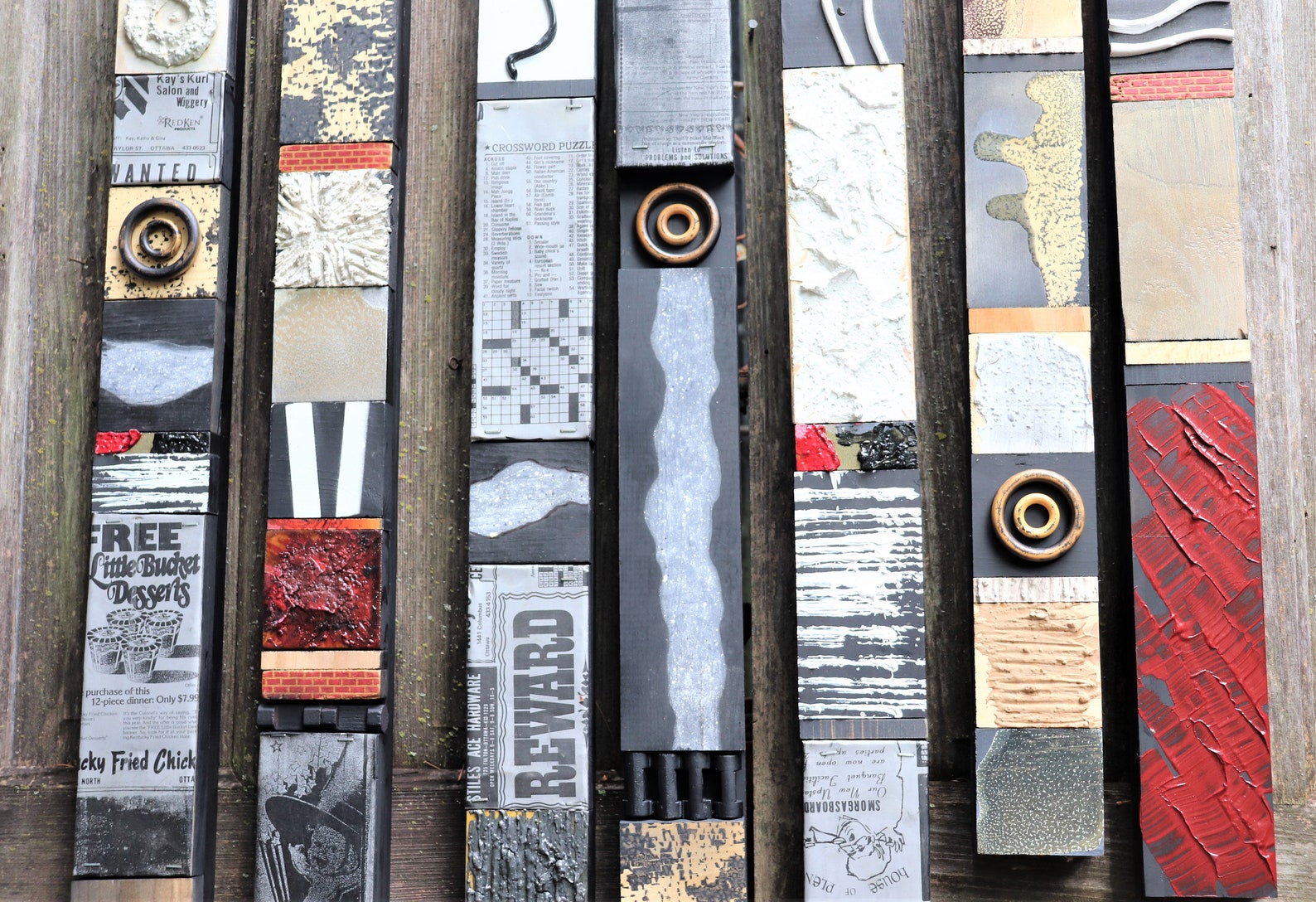 Rustic Upcycled Found Object Ultramodern 50s Vintage Distressed ...