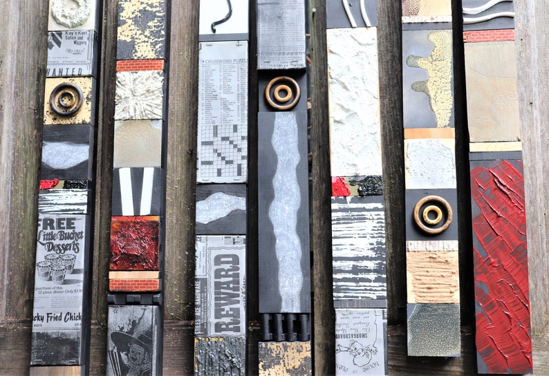 Rustic Upcycled Found Object Ultramodern 50s Vintage Distressed ...