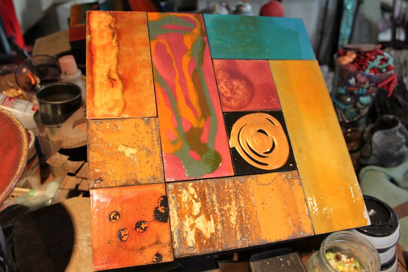 Rhythmic Organic Wood Art Blocks Color Magic Glazed 12 Inch - Etsy