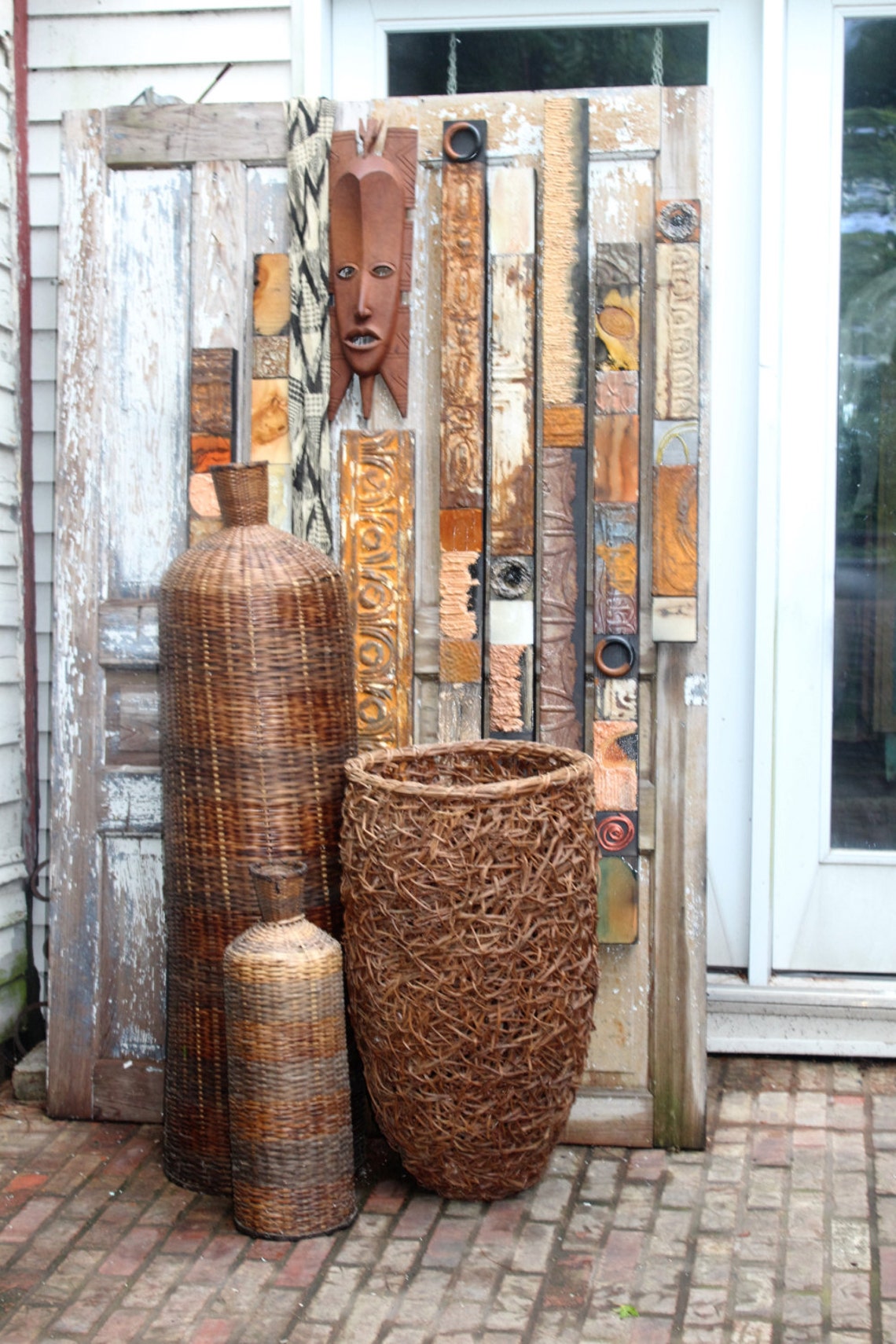 Of Africa Trendy Modern Tribal Decor Wood Metal Totems Buy - Etsy