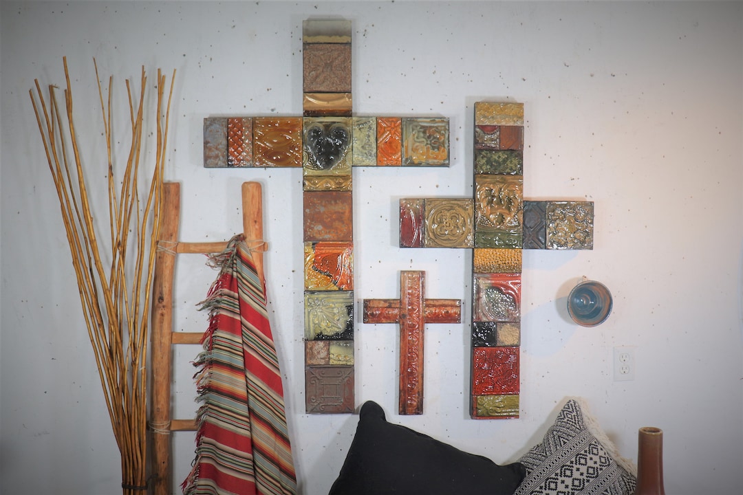 Sale Church Wall Crosses God is LOVE Heart Cross Handmade Religious ...