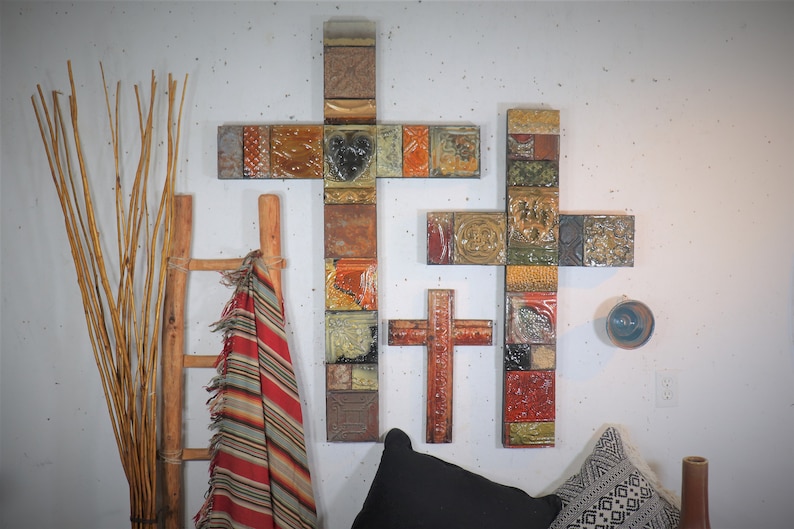 Sale Church Wall Crosses God is LOVE Heart Cross Handmade Religious ...