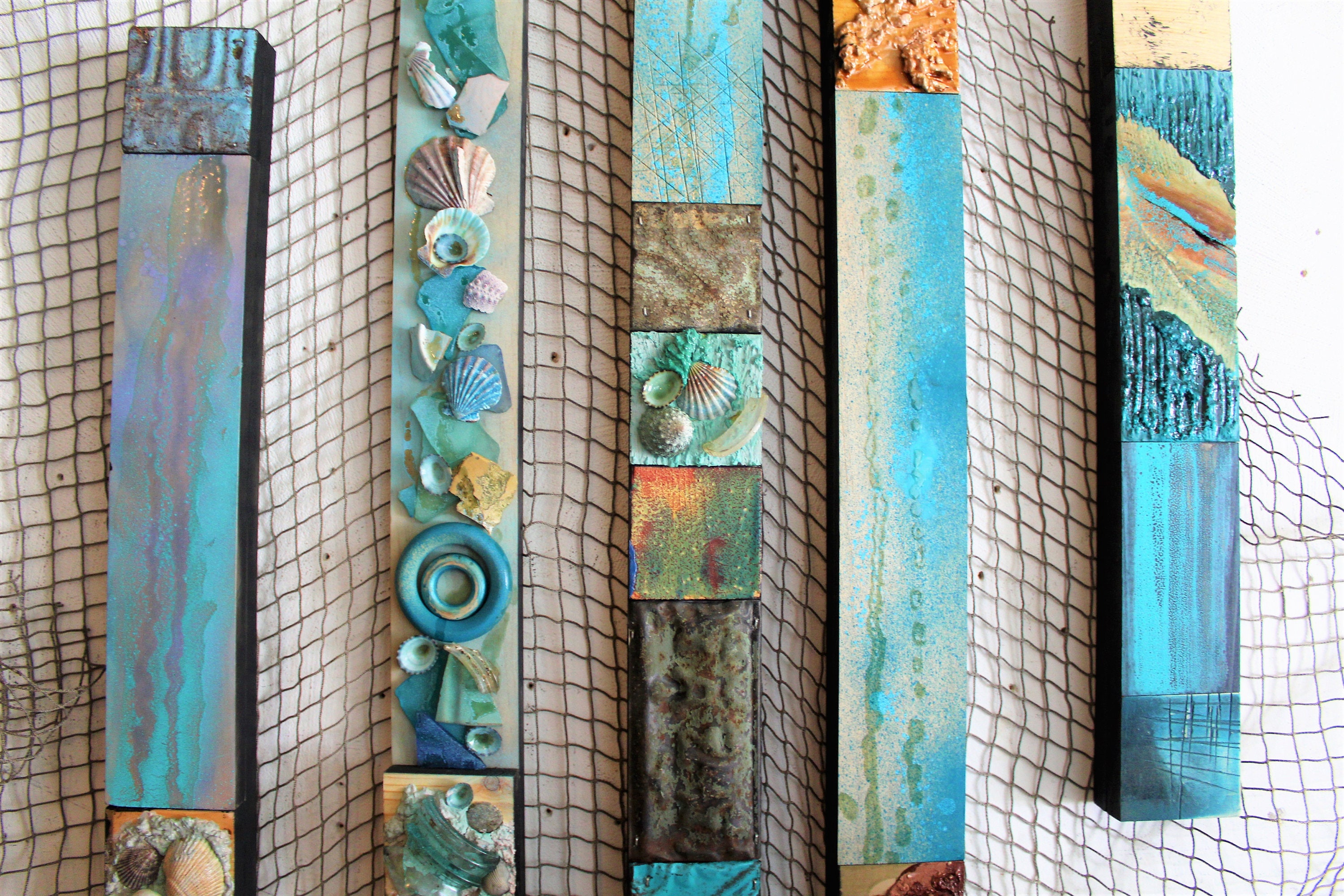 Turquoise Blue Sky Soul Totems Beach Ocean Lover Glazed Tin Ceiling ...