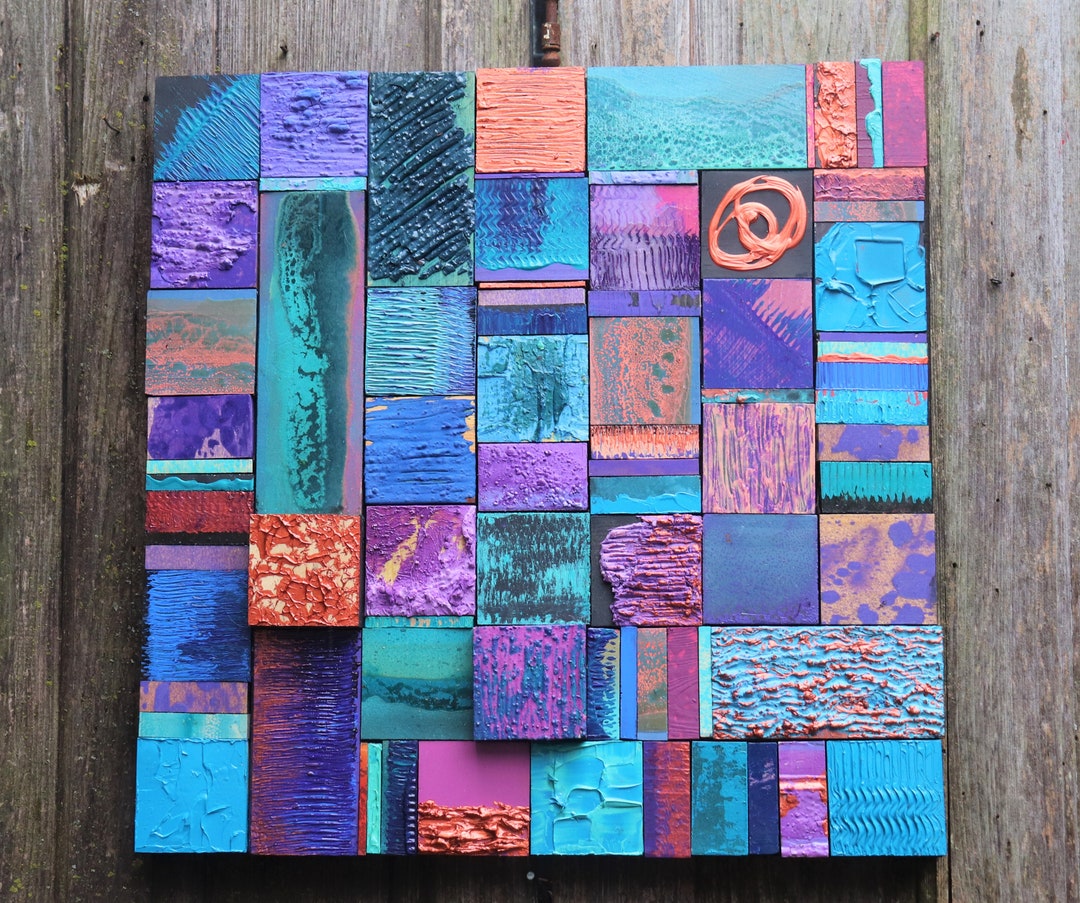 Large Rich Custom Metallic Lilac Sky Blue Violet Purple Lover Abstract ...