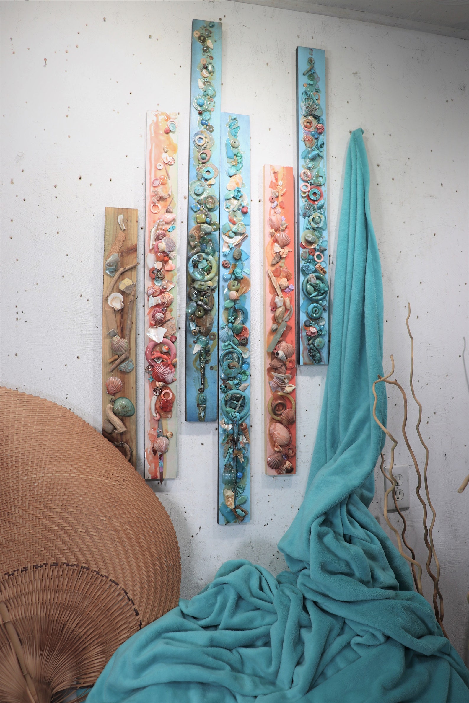 Organic Found Object Abstract Art Decor Panels Totem Pole - Etsy